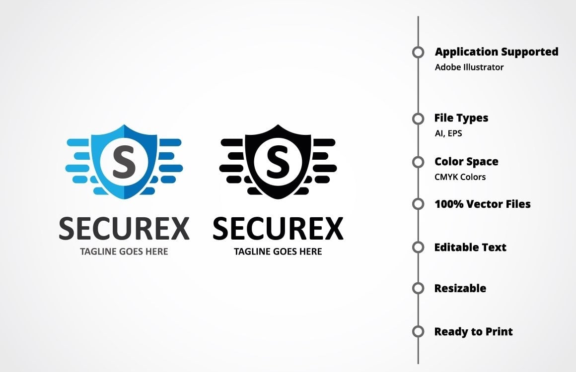 Letter S - Securex Logo Template #150051 - TemplateMonster