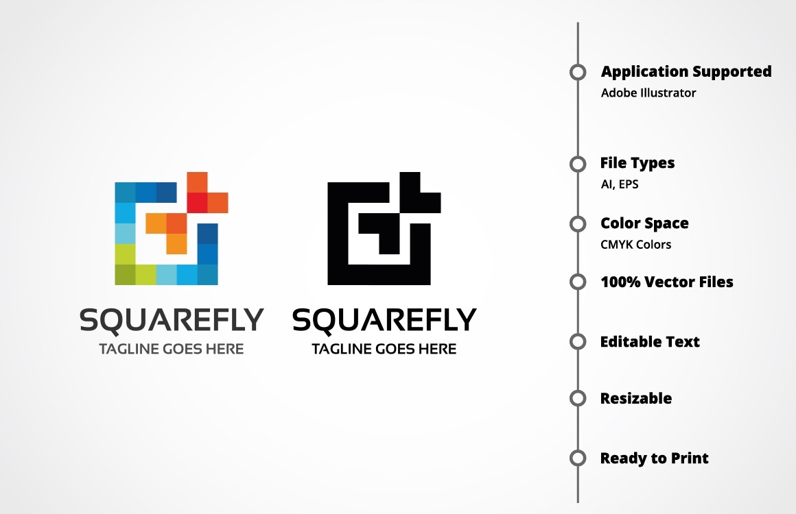 Squarefly Logo Template #150093 - TemplateMonster
