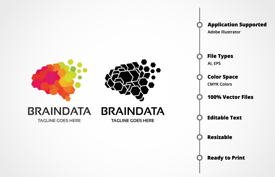 Brain Data Logo Template #150118 - TemplateMonster
