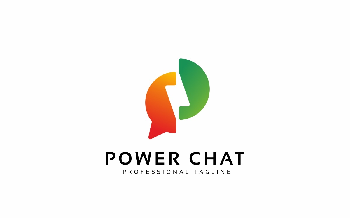 Power Chat Logo Template #151416 - TemplateMonster