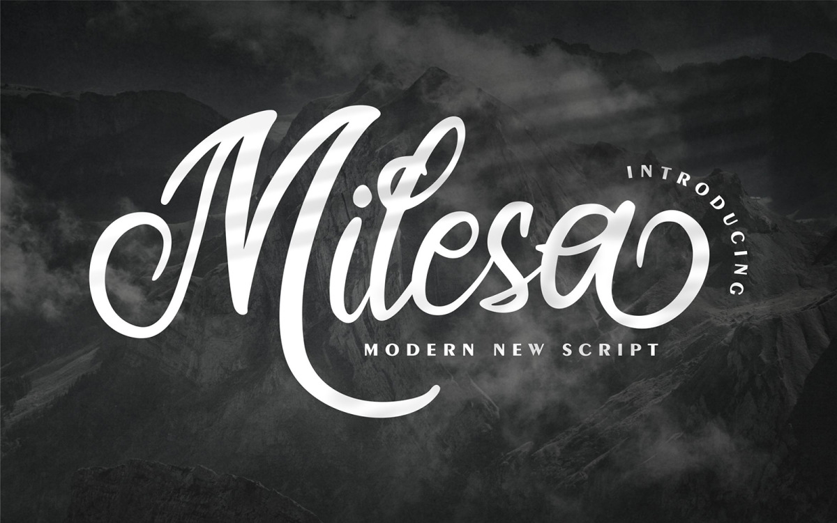 Milesa | Modern New Cursive Font #152389 - TemplateMonster