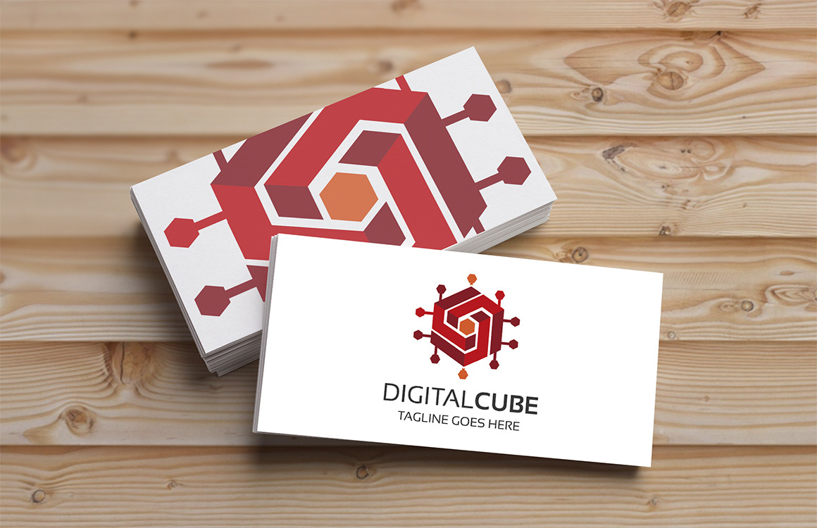 Digital Cube Logo Template #153576 - TemplateMonster