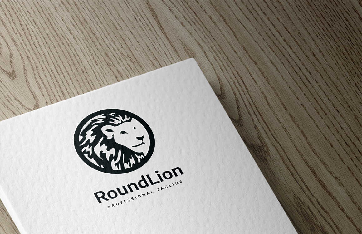 Round Lion Logo Template #155109 - TemplateMonster