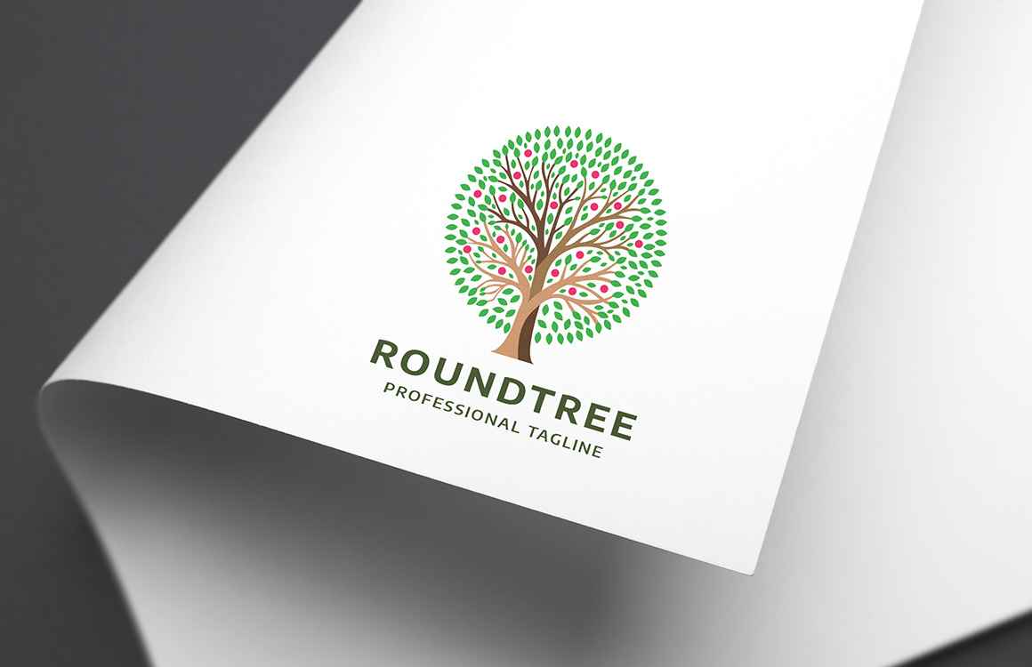 Round Tree Logo Template #156024 - TemplateMonster