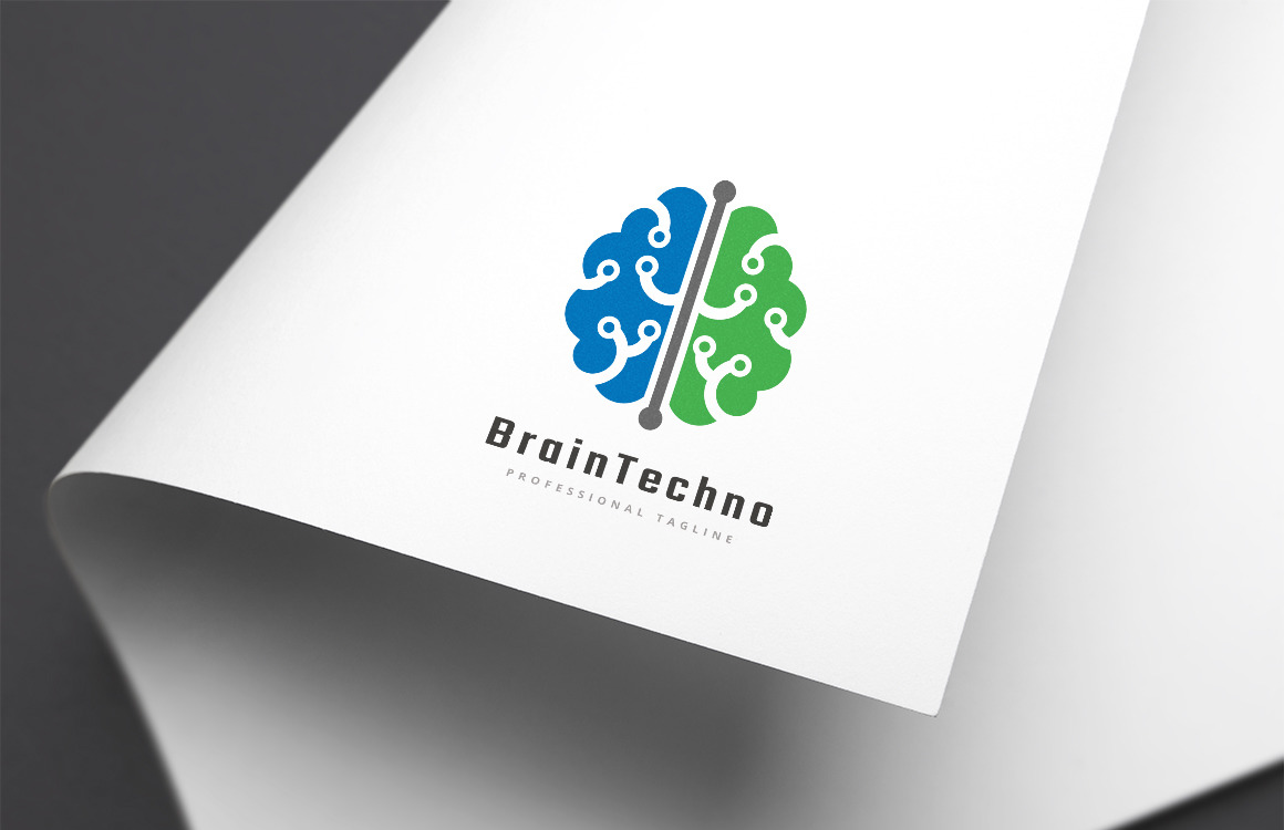 Brain Techno Logo Template #156602 - TemplateMonster