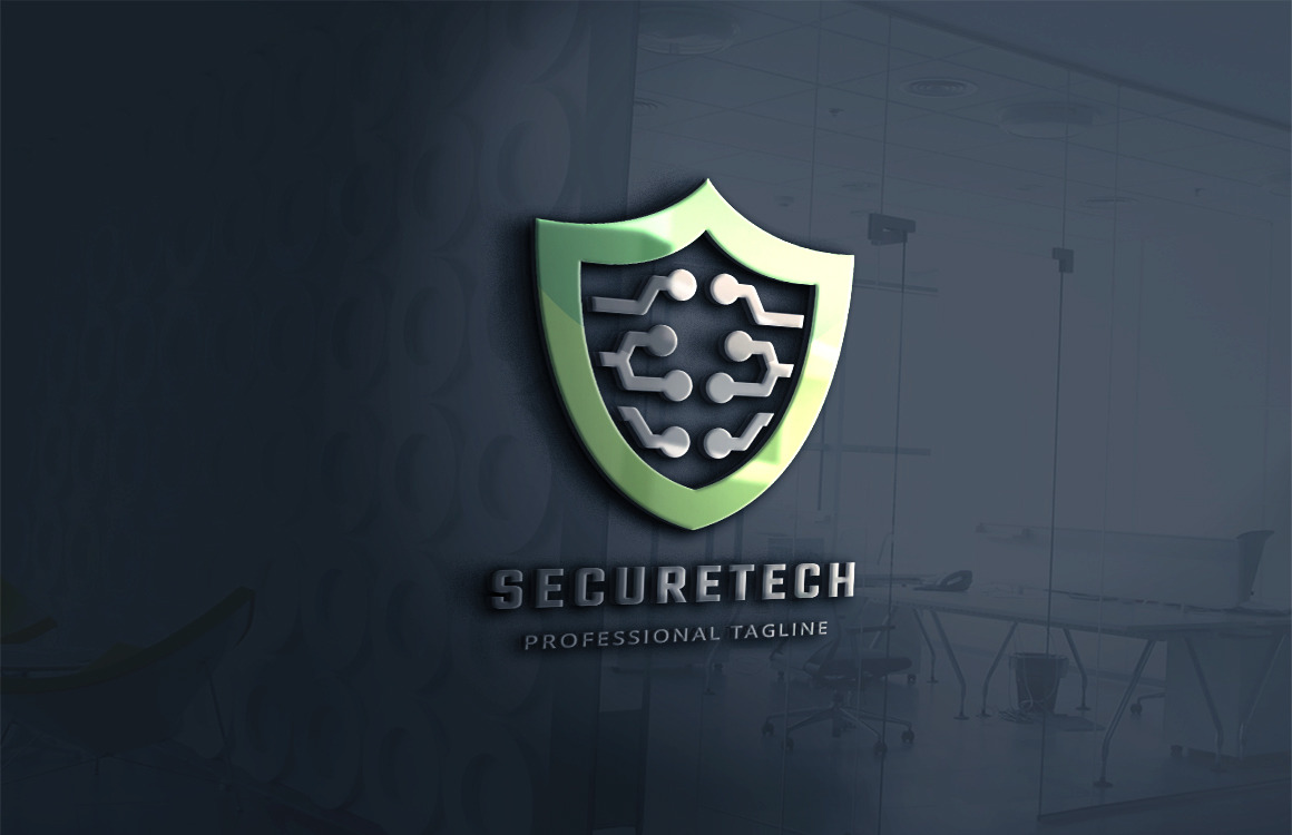 Secure Tech Logo Template #156625 - TemplateMonster