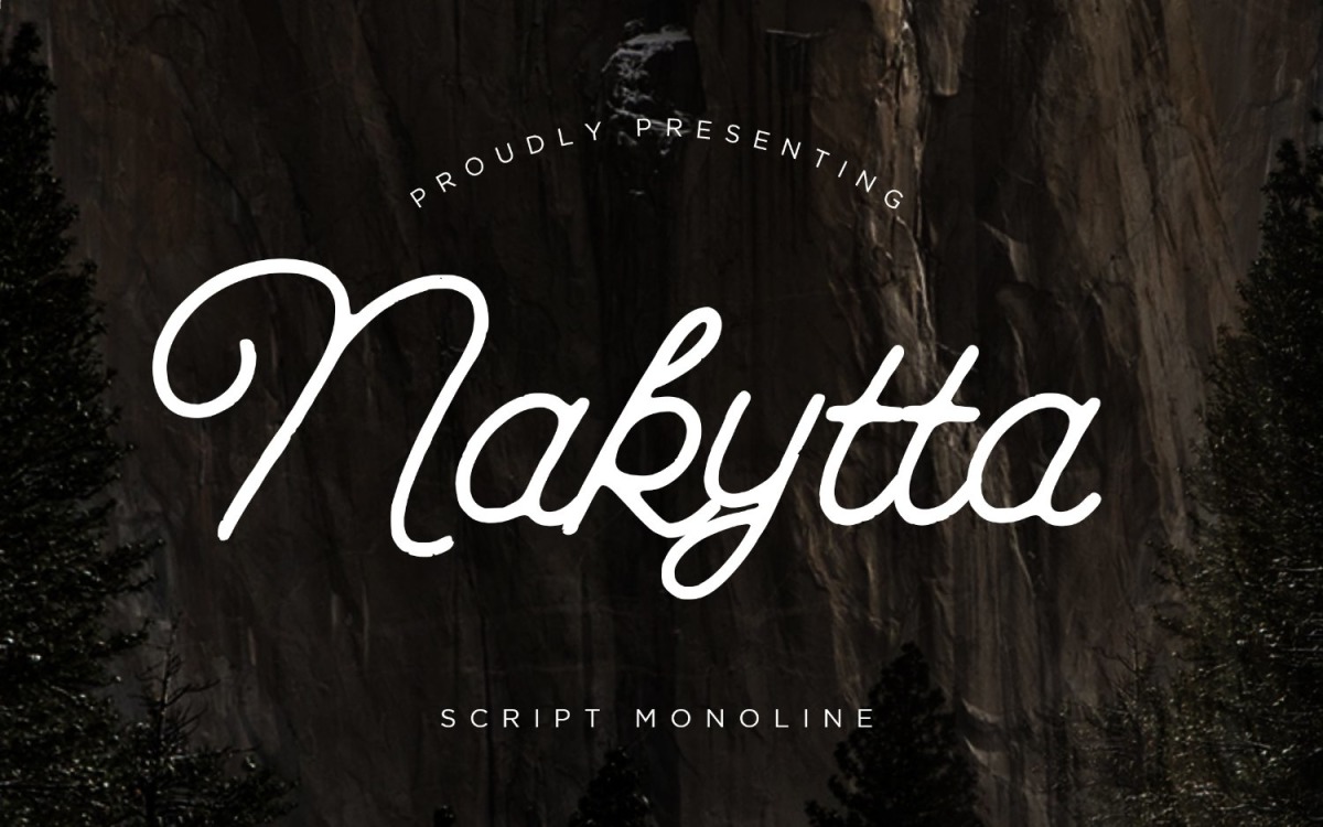 Nakytta Monoline Cursive Font #156969 - TemplateMonster