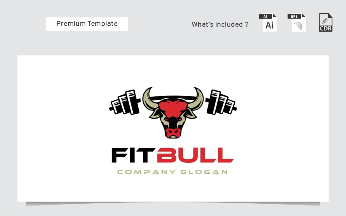 Bull Fitness Gym Logo Template #157150 - TemplateMonster