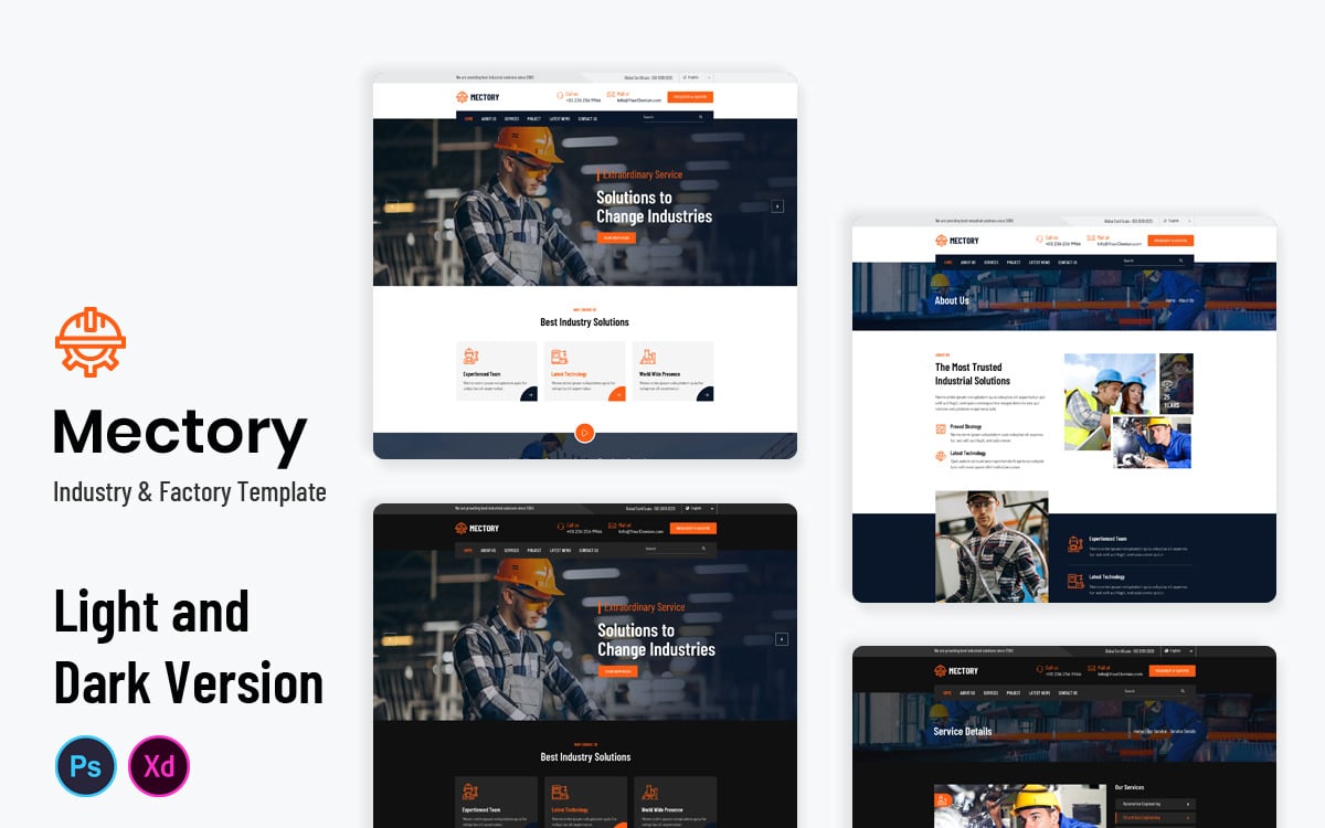 Mectory Industrial Template UI Elements - TemplateMonster