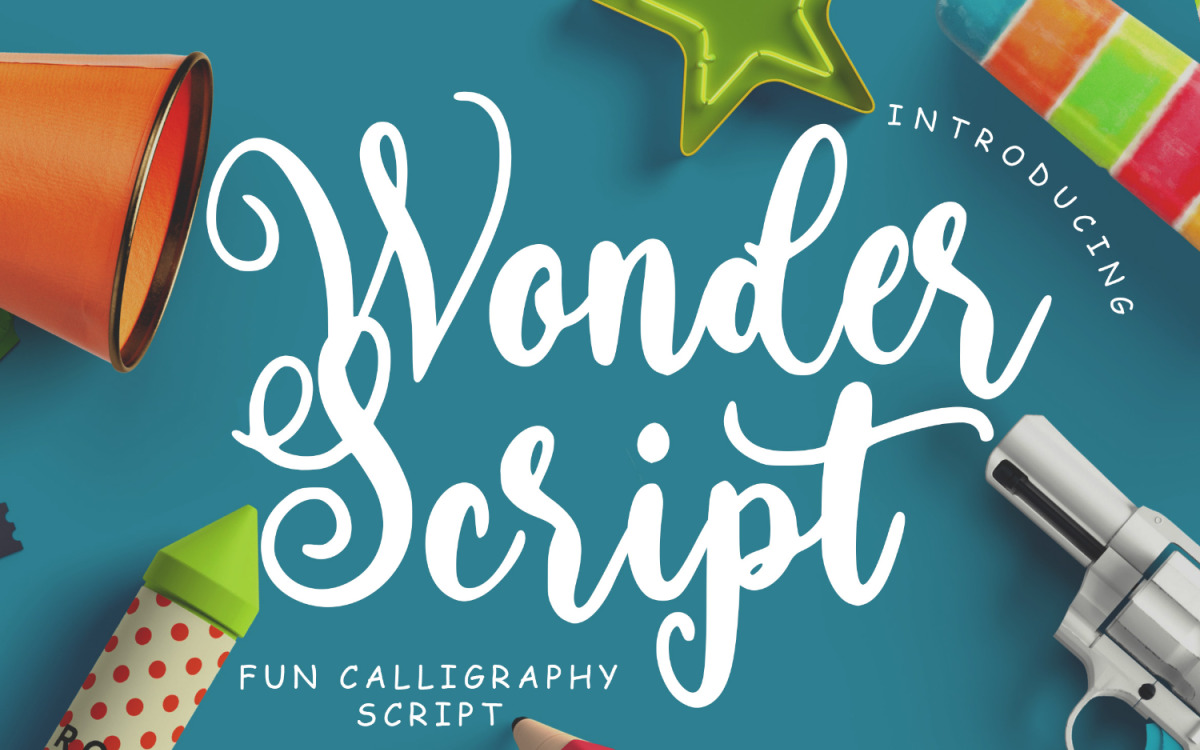 Wonder Script Fun Calligraphy Font #157839 - TemplateMonster