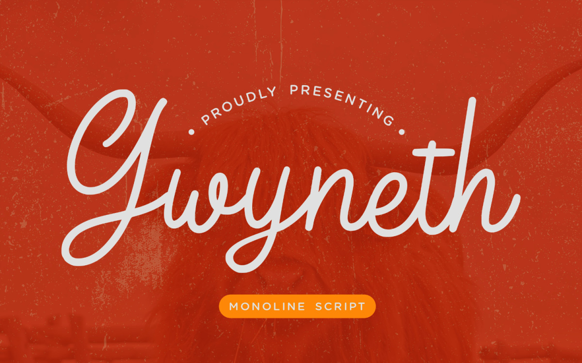 Gwyneth Monoline Cursive Font #158302 - TemplateMonster