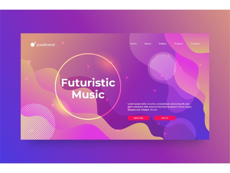 Abstract Futuristic Music Background - TemplateMonster