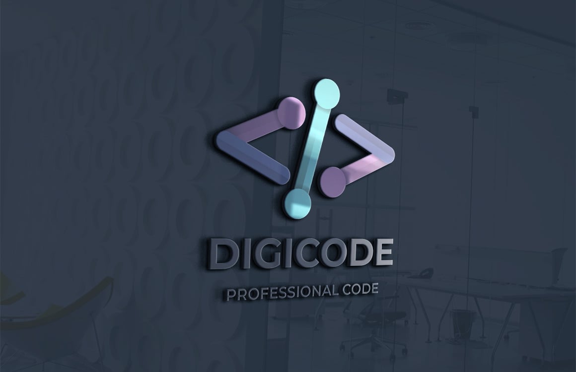 Digital Code Logo Template #159800 - TemplateMonster