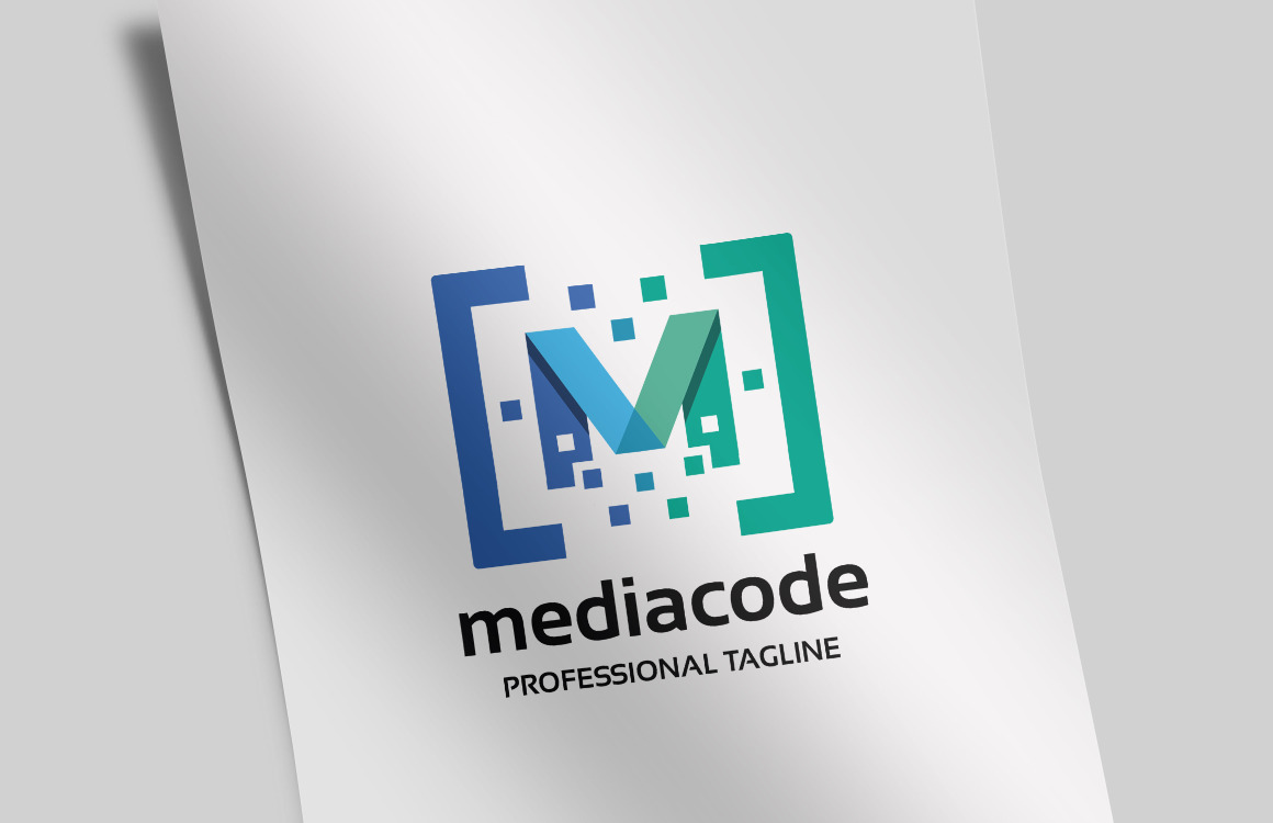 Media Code Letter M Logo Template #162855 - TemplateMonster