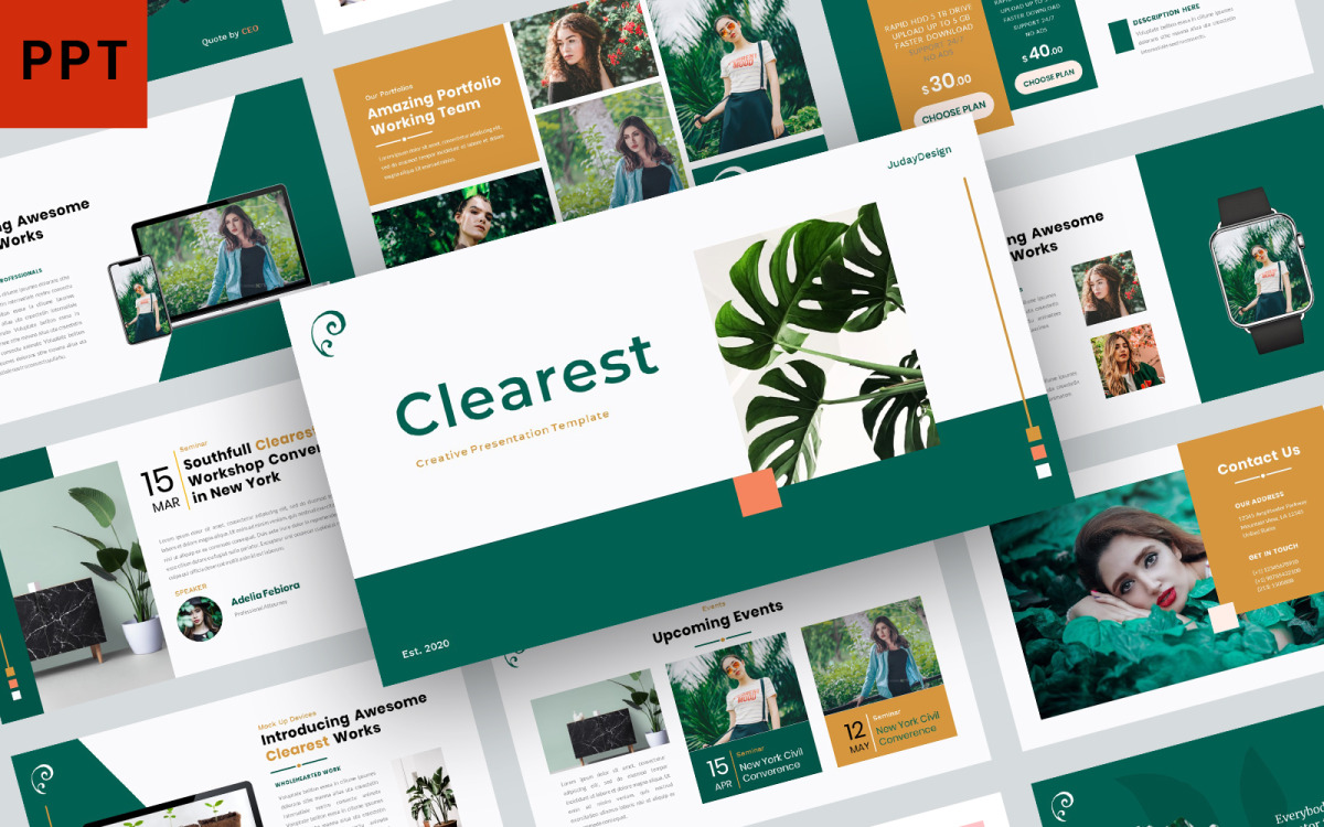 Clearest PowerPoint template #163486 - TemplateMonster
