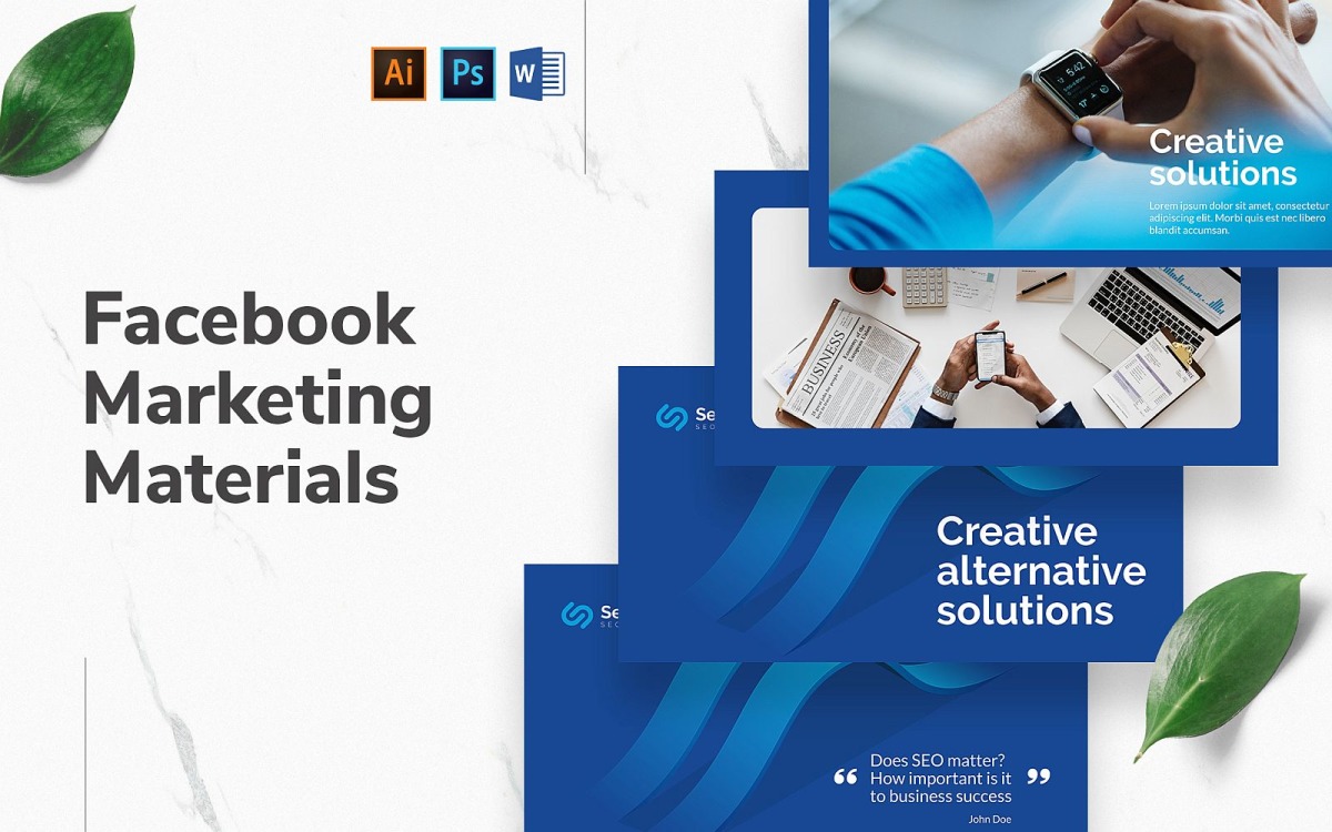 SEO Agency Facebook Cover and Post #165073 - TemplateMonster