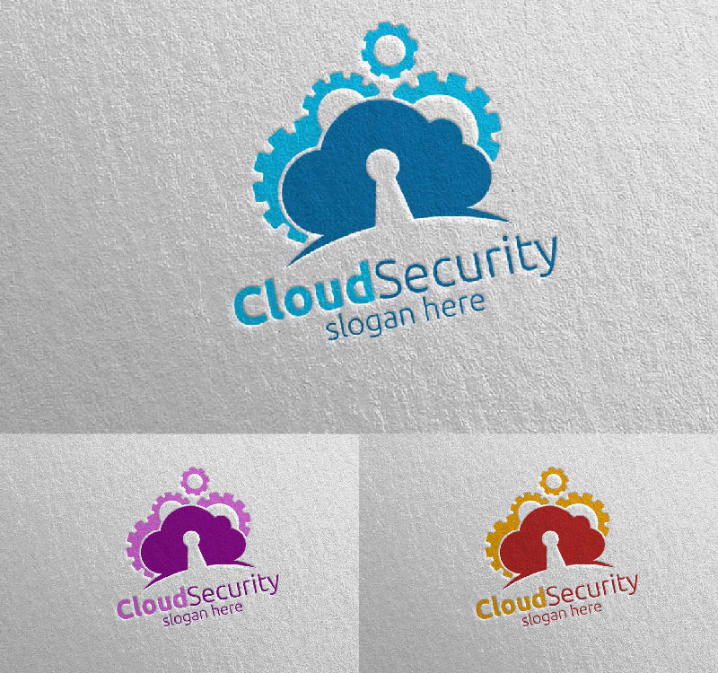Connection Digital Cloud Security Logo - TemplateMonster