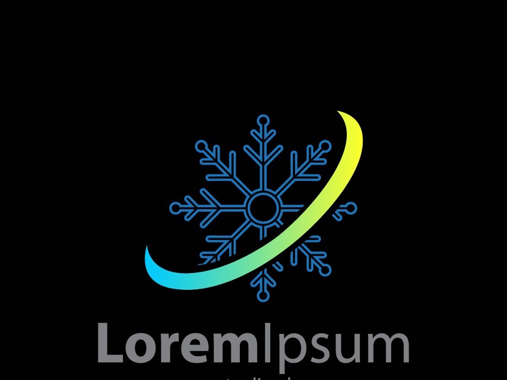 Modern Snowflake Logo Template #171798 - TemplateMonster