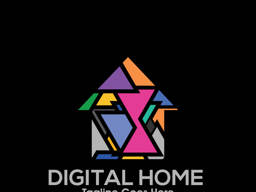 Digital Home Logo Template #172223 - TemplateMonster
