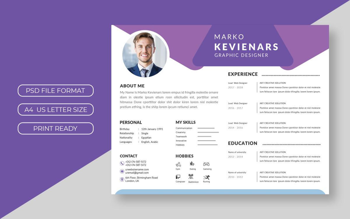 Elegant Resume Template theme #176215 - TemplateMonster