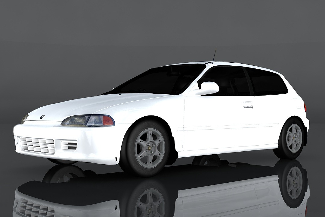1994 Honda Civic VTI 3D Model #178094 - TemplateMonster
