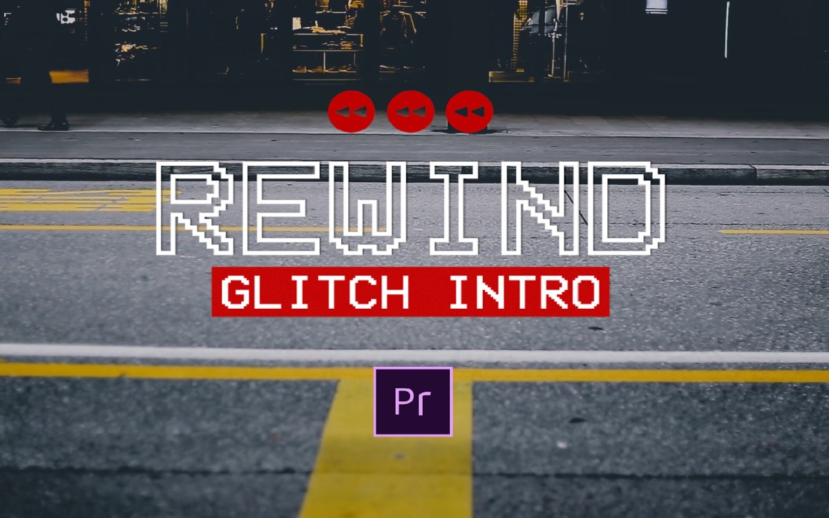 Rewind Glitch VHS Intro Premiere Pro Template Free Download Download 