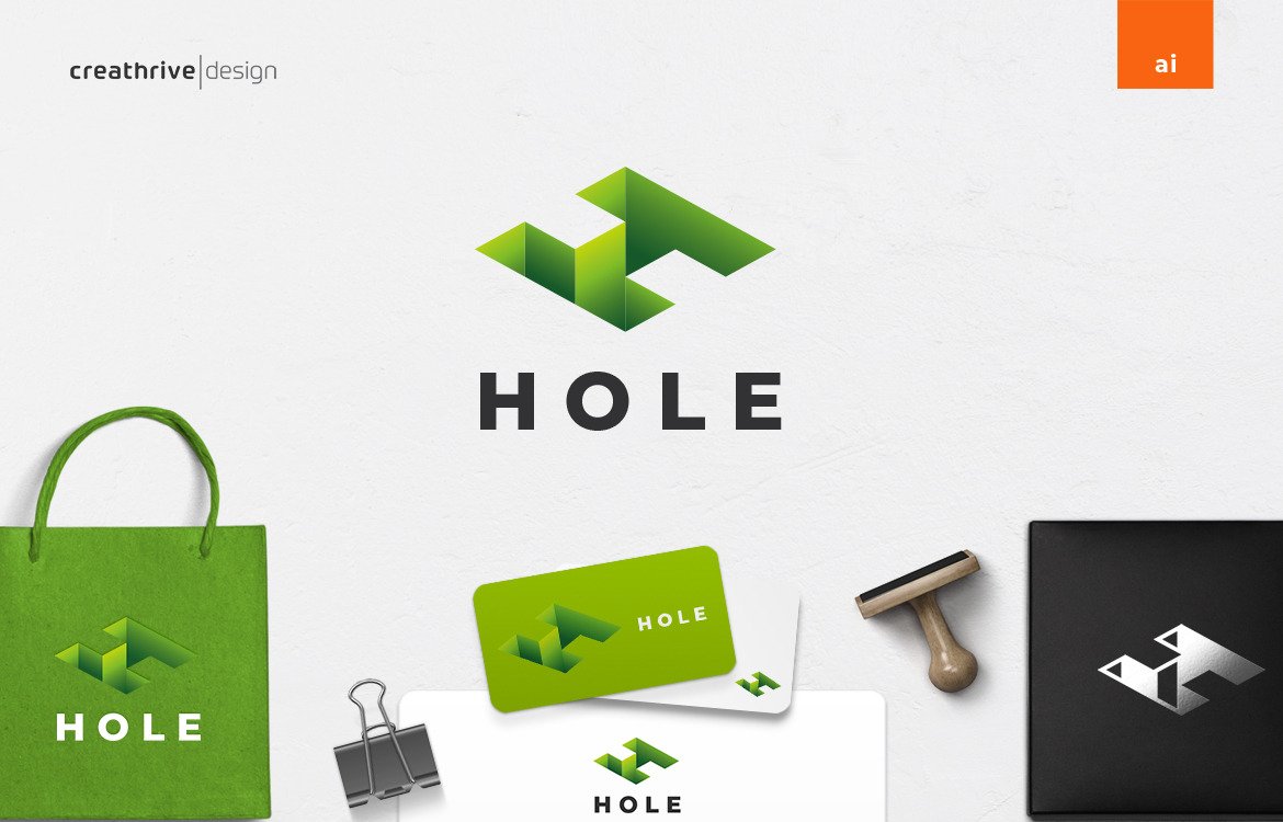 Hole Simple Logo Template #183392 - TemplateMonster