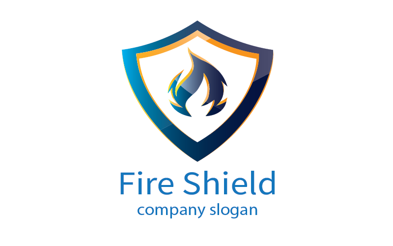 Fire Shield Logo Template #184157 - TemplateMonster