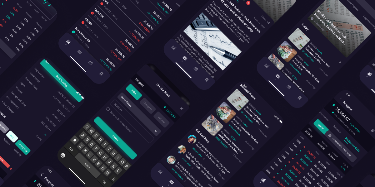 Stok - Stock Market App UI Kit #185405 - TemplateMonster