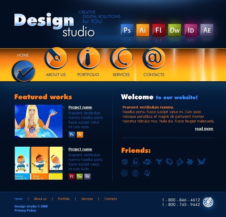 Design Studio Website Template #18611 - TemplateMonster