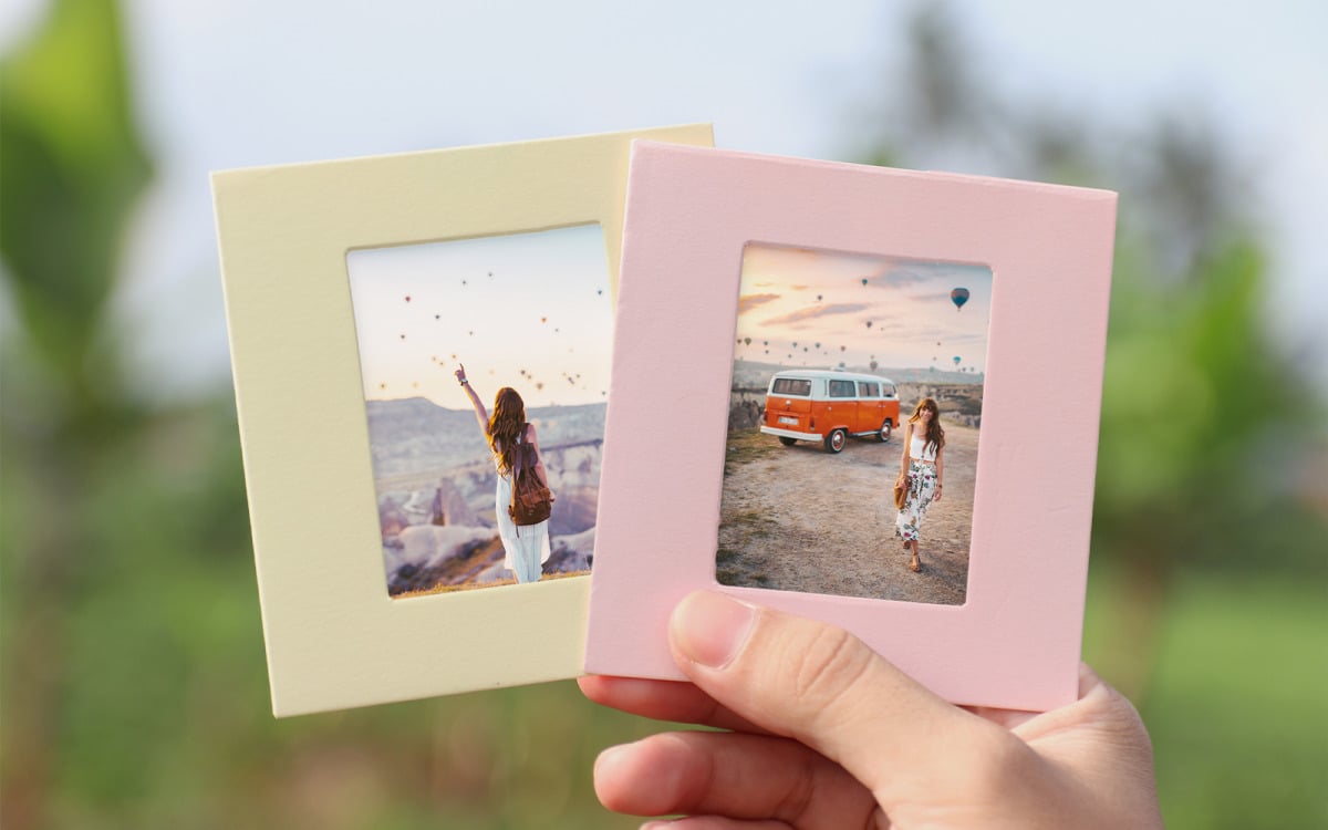 Creative Travel Photo Frame Product Mockup - TemplateMonster