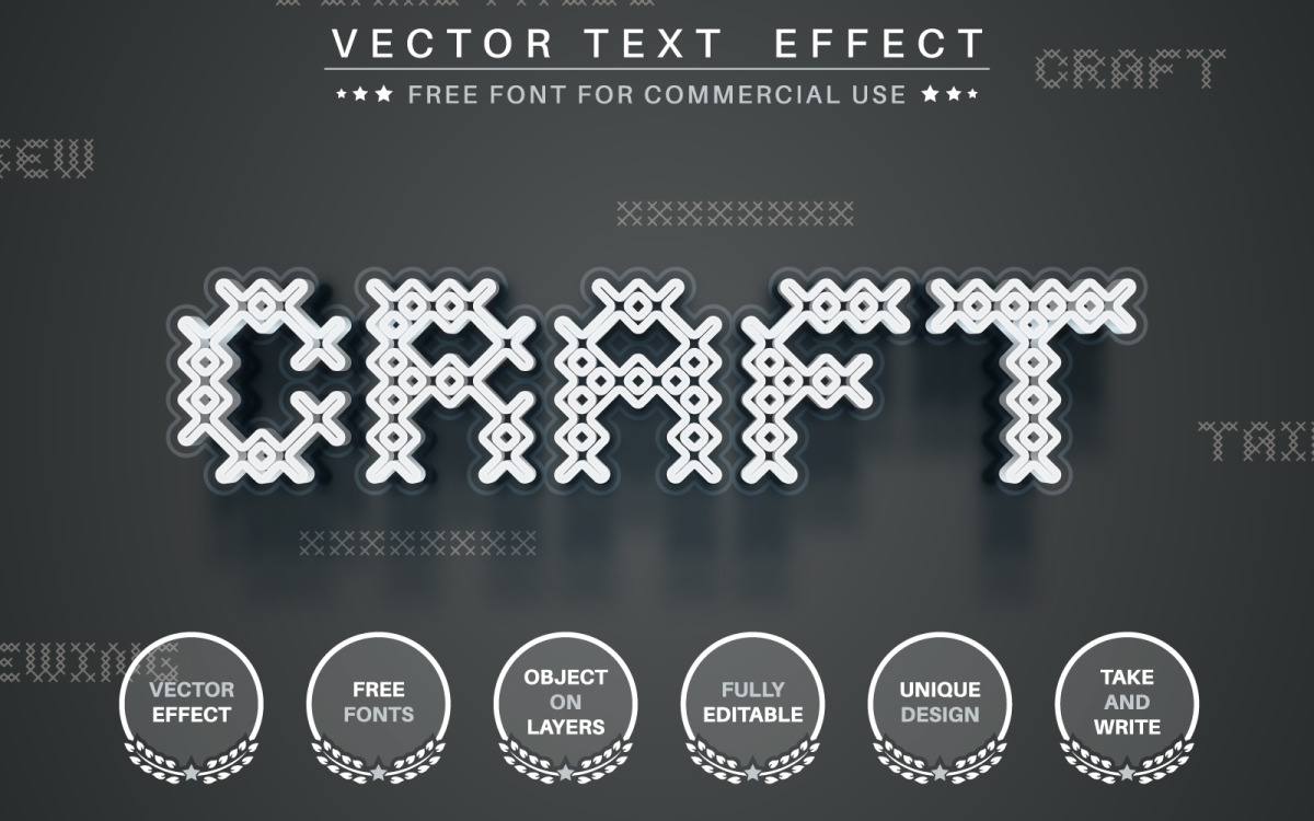 Craft - Editable Text Effect, Font Style, Graphics Illustration