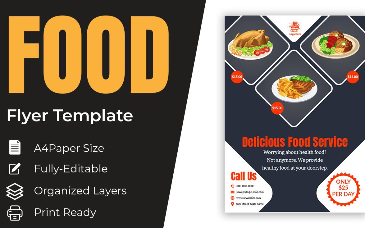 Delicious Food Order Service Template Design