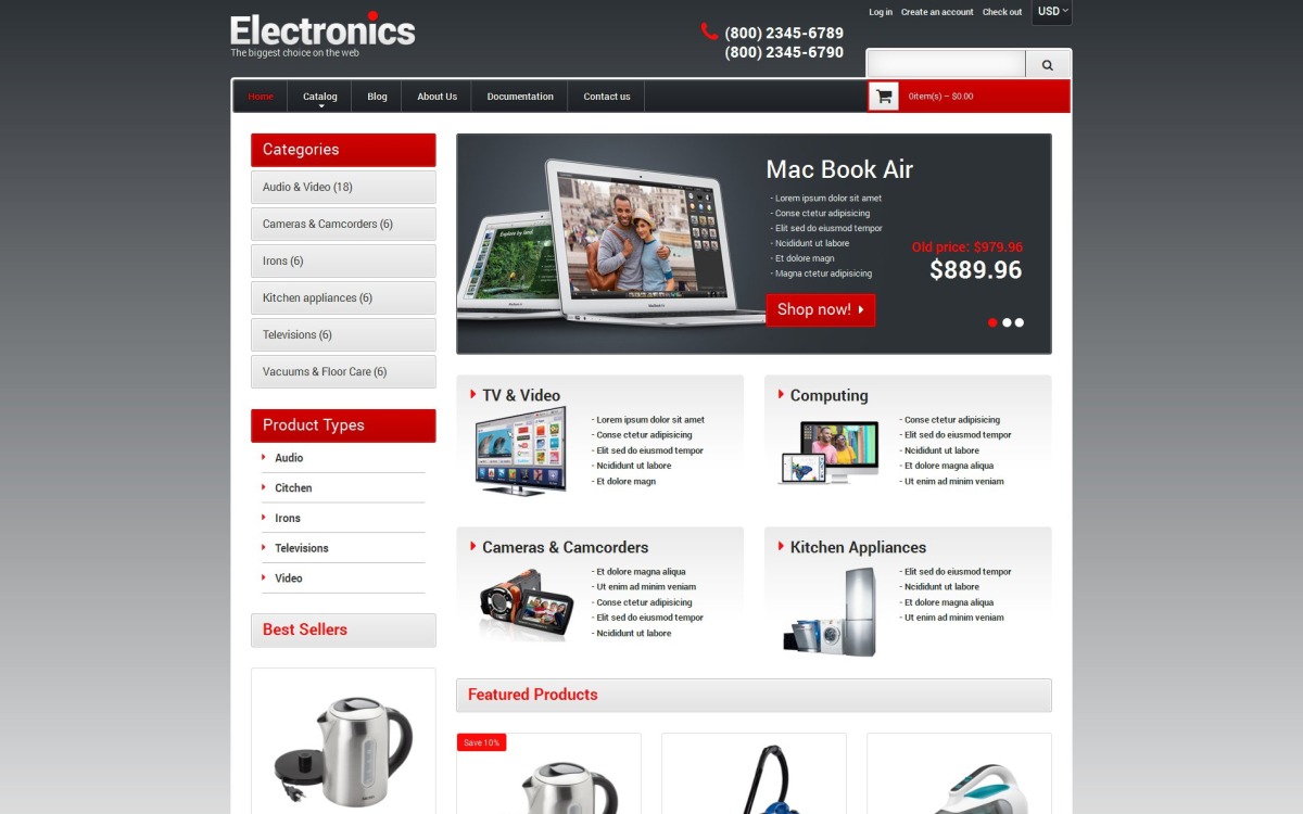 Free Electronics Online Store Shopify Theme - TemplateMonster