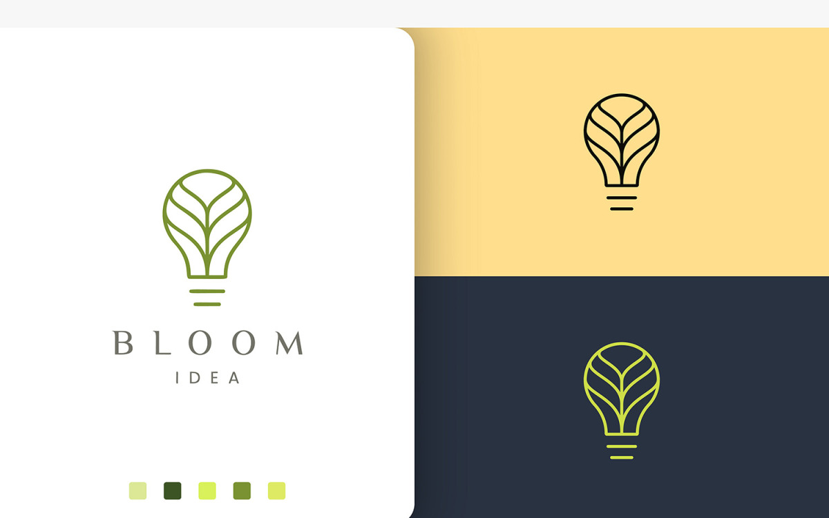 Modern Light Bulb Logo
