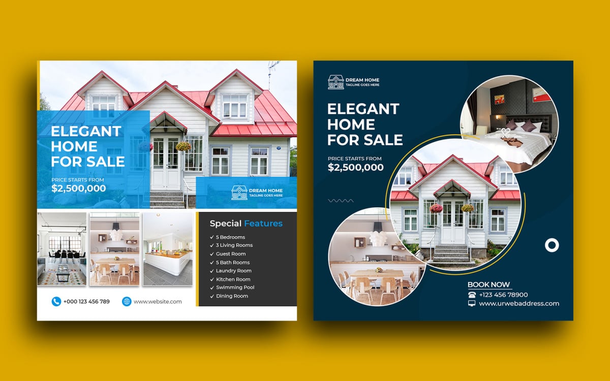 Real estate social media post Instagram post template Real estate social media post Instagram post template