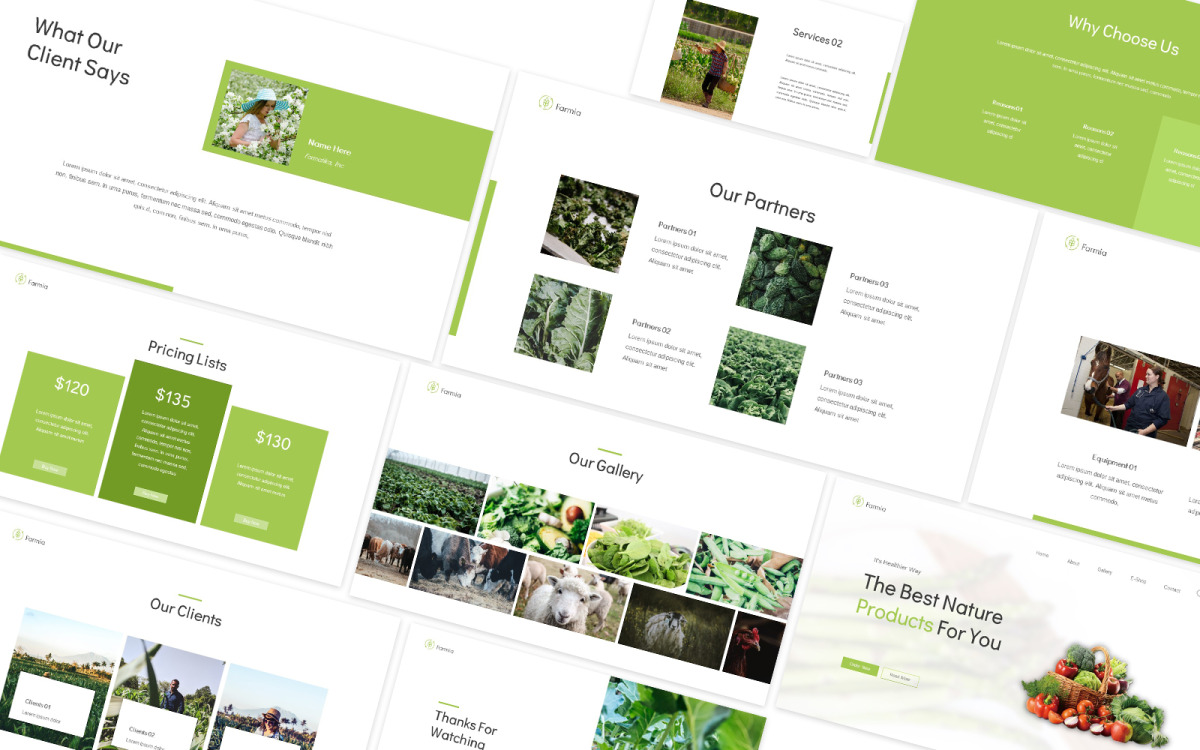 Modèle Powerpoint sur l'agriculture Farmia