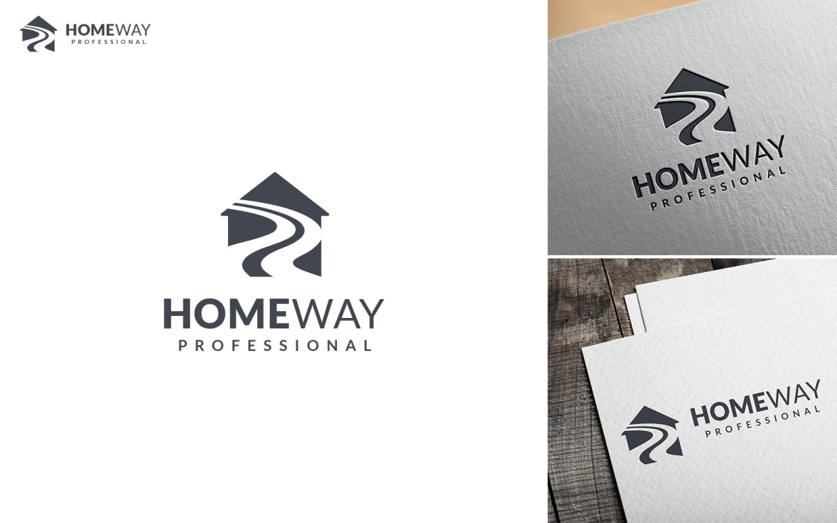 Creative Home Way Logo Template #193307 - TemplateMonster