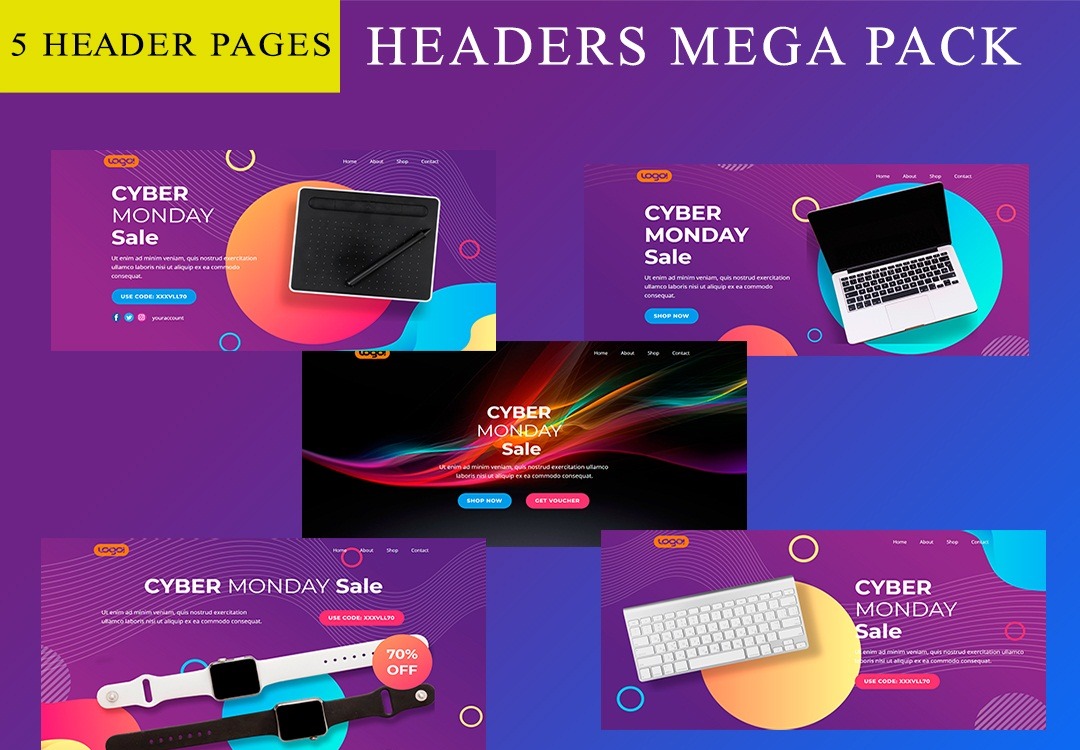 HeadersMegaPack - Special Header Pages - TemplateMonster