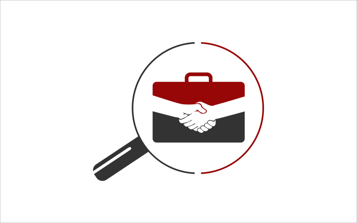 Job hunting technology vector template - TemplateMonster