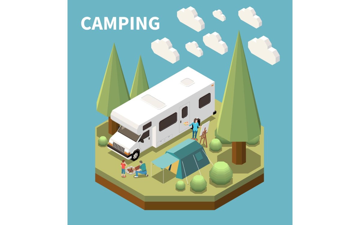 Local Travel Domestic Tourism Isometric 201110903 Vector Illustration ...