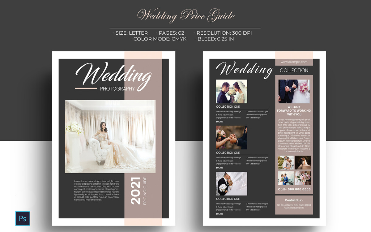 Wedding Photography Price List Corporate Identity Template Lupon gov ph