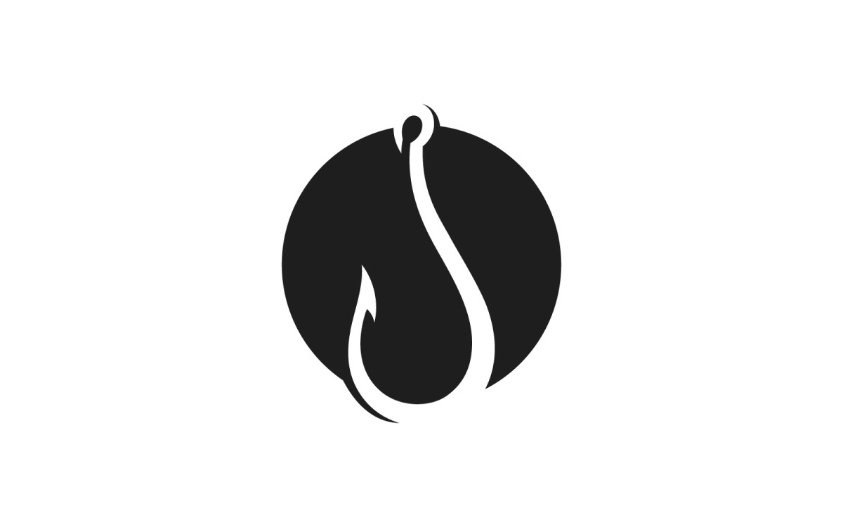 Kanca Logo Vinç Kancası Logo Vektör şablonu Izole Edilmiş