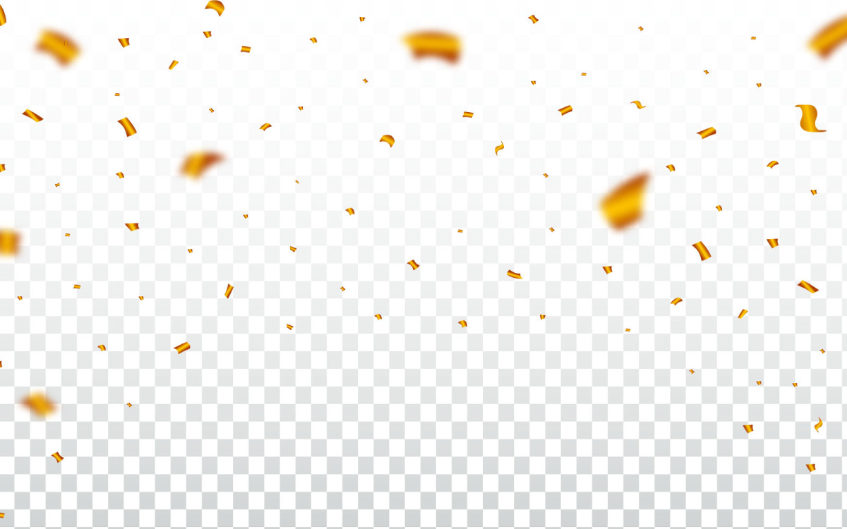 Gold Confetti Vector