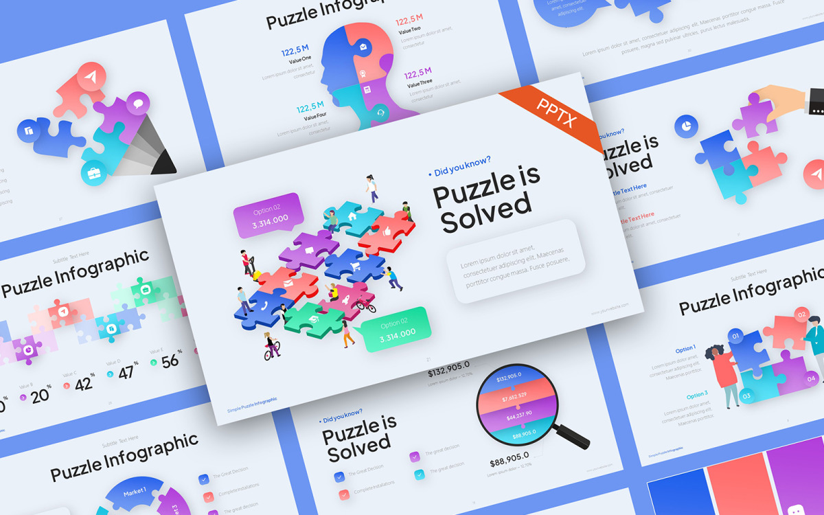 Plantilla De Powerpoint Para Hacer Un Rompecabezas Plantilla De