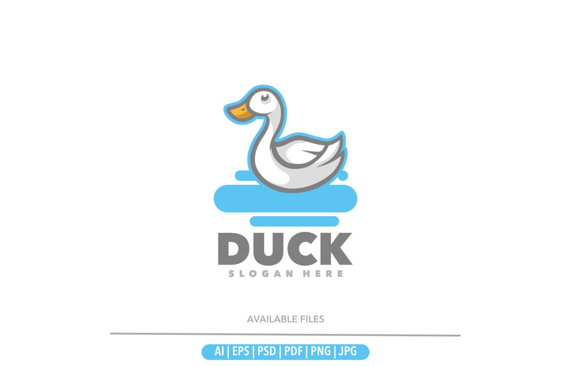 Eend Sjabloon Eend Gans Zwart Silhouet Geïsoleerde Eenvoudige Vector