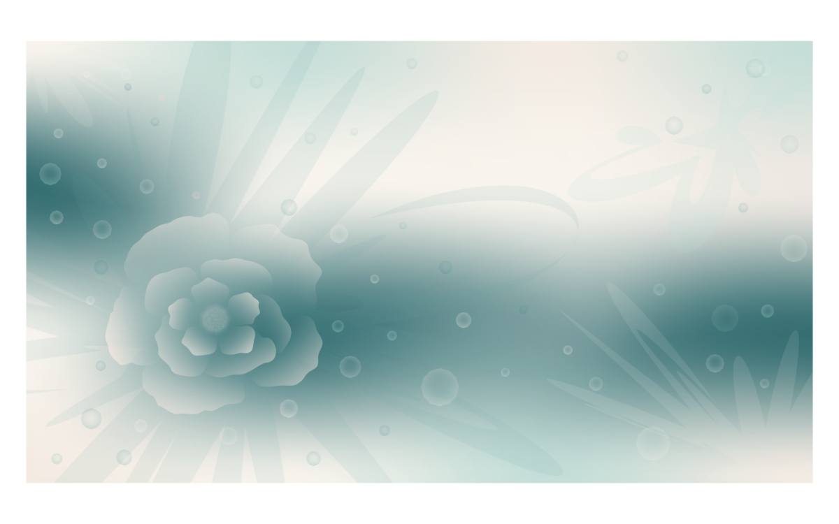 Cyan Color Flower Background