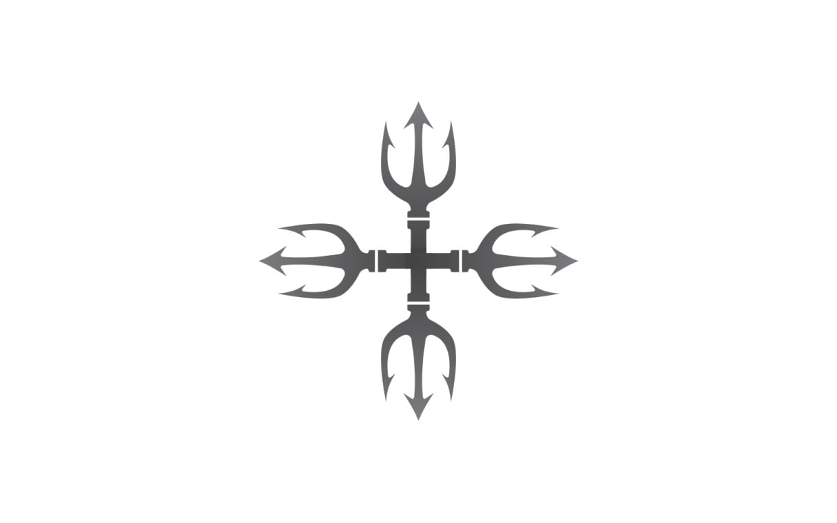 Trisula Logo Caduceus Trident Logo