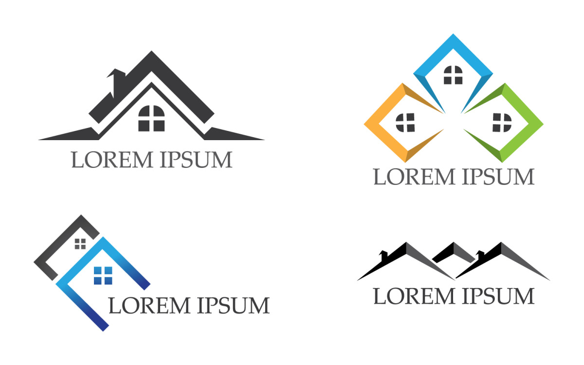 House Rental Logo House Logo Modern Rental Stock Illustrations
