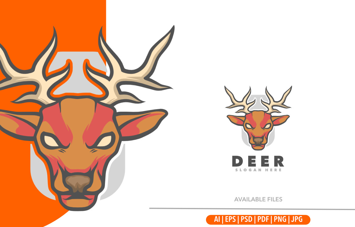 Hirschkopf Logos Inspiration Für Das Design Des Minimalistischen